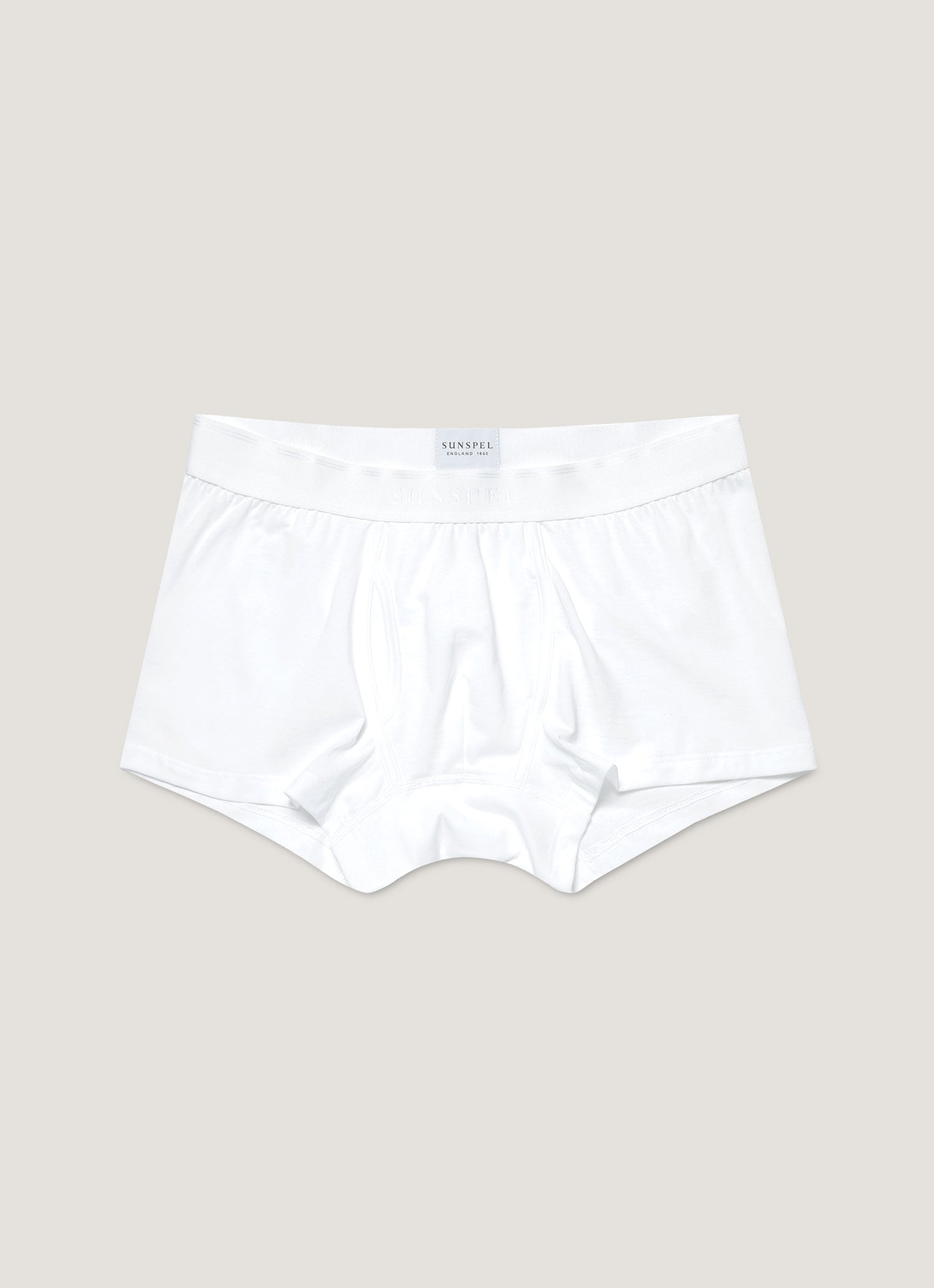 Men's Superfine Cotton Trunks in White | Sunspel