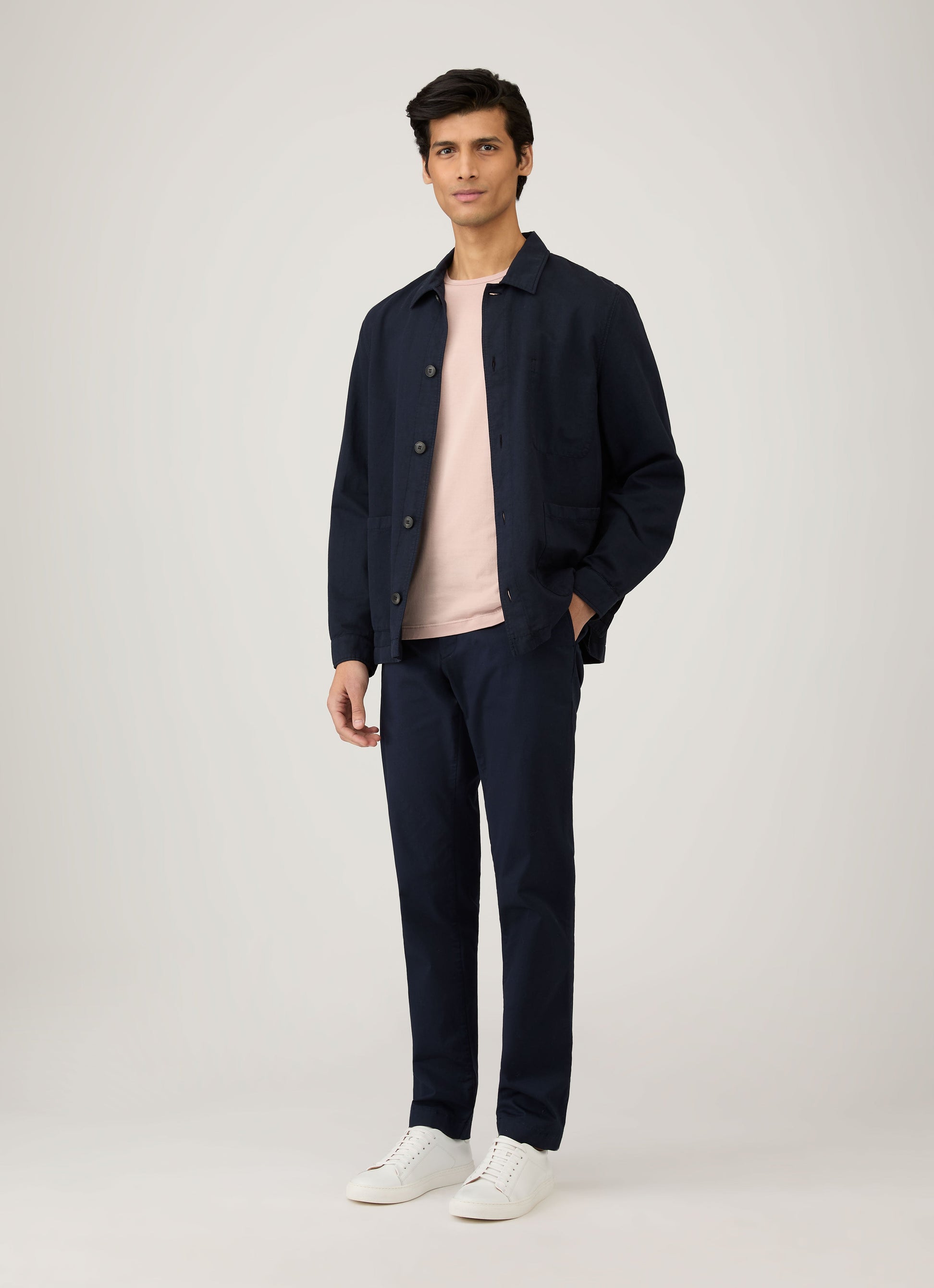 Men's Classic T-shirt in Pale Pink | Sunspel