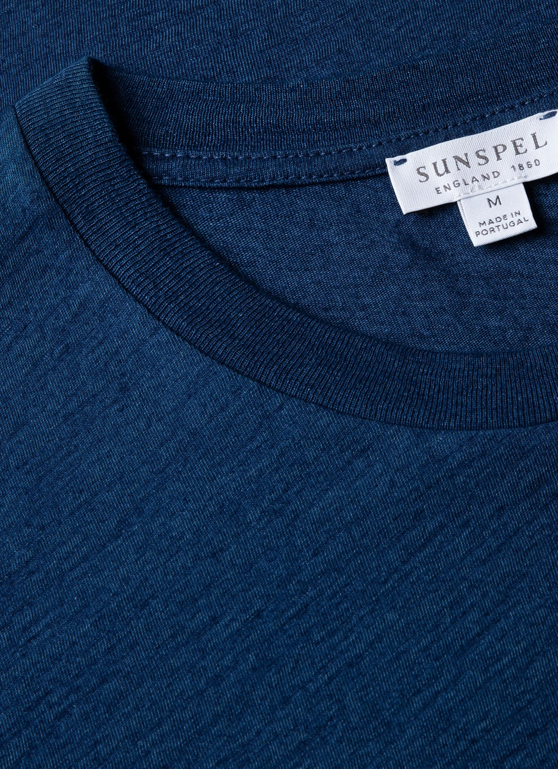 Men's Riviera Midweight T-shirt in Real Indigo | Sunspel